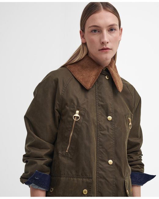 Barbour Ebberston Long Wax Jacket | Lyst