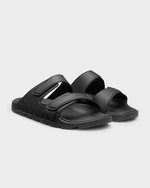 HUGO Evander Logo Sandals With Double Touch-Closure Straps in Black for ...