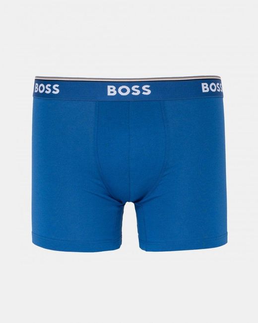 BOSS Power Three Pack Stretch Cotton Boxer Briefs With Logos Nos in ...