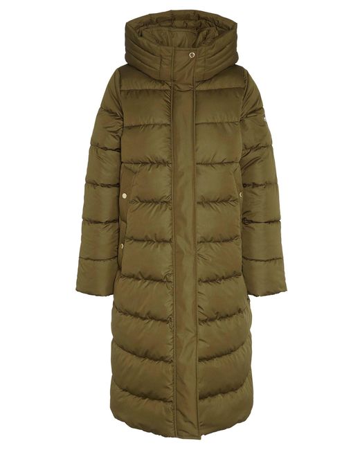 Barbour Longline Barron Puffer Jacket Colour: Empire in Green | Lyst