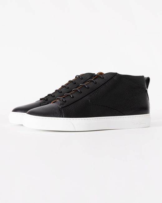 Oliver Sweeney Fermo Mid Cut Deer Leather Trainers in Black for Men ...