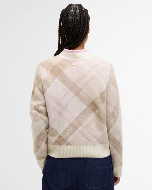 Barbour Sara Knitted Jumper in Natural | Lyst UK