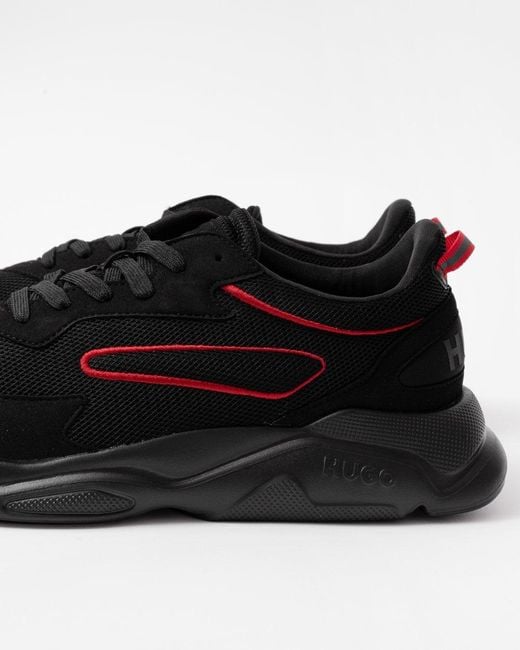 HUGO Leon_runn_meem Trainers in Black for Men | Lyst