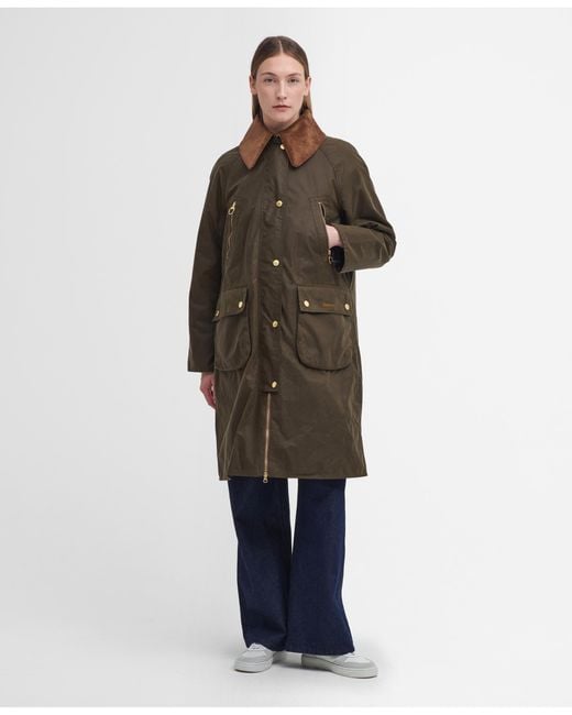 Barbour Ebberston Long Wax Jacket | Lyst