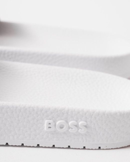 BOSS Boss Faux-Suede Mule Slippers With Rubber Sole Colour: Dark 027 in ...