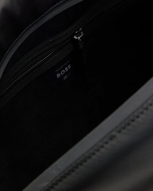BOSS Stormy Faux Leather Holdall With Logo Details in Black for Men ...
