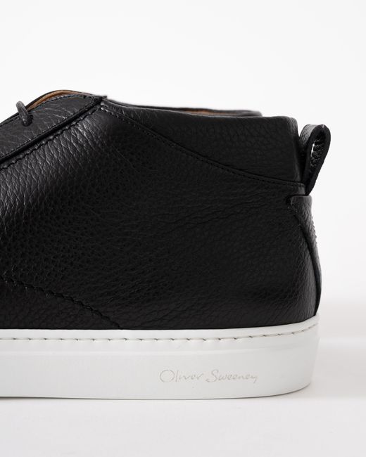 Oliver Sweeney Fermo Mid Cut Deer Leather Trainers in Black for Men ...