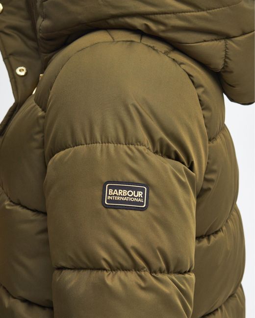 Barbour Barron Puffer Jacket Colour: Empire in Green | Lyst