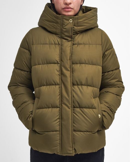 Barbour Barron Puffer Jacket Colour: Empire in Green | Lyst