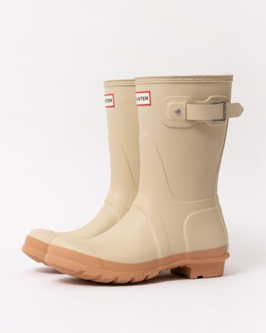 HUNTER Original Short Wellies in Natural | Lyst