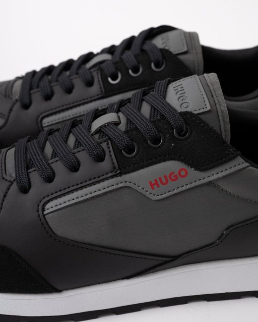 HUGO Icelin Runn Mixed-Material Trainers With Branded Accents Colour ...