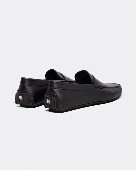 BOSS by HUGO BOSS Noel Nappa-leather Driving Moccasins With Embossed ...