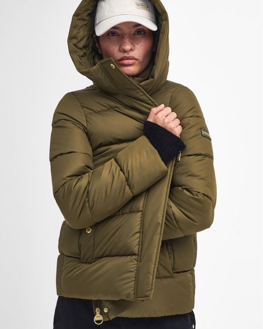 Barbour Barron Puffer Jacket Colour: Empire in Green | Lyst