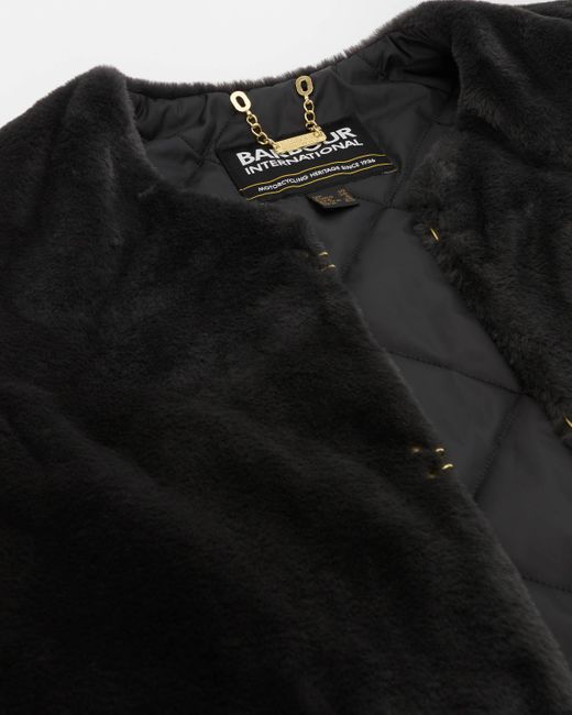 Barbour Milan Fur Gilet in Black | Lyst UK