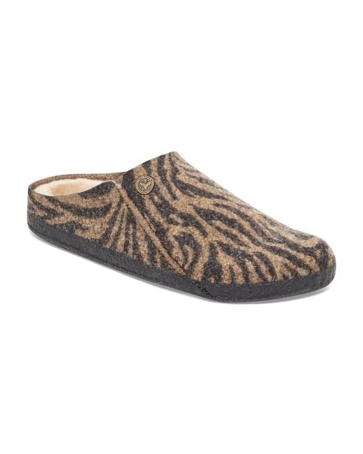 Birkenstock Zermatt Shearling Fe Patterned Clogs in Brown | Lyst UK