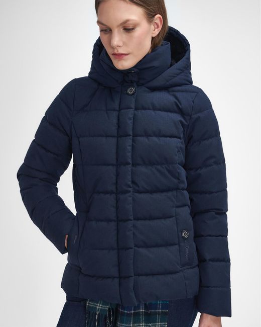 Barbour Camellia Puffer Jacket Colour: Dark in Blue | Lyst