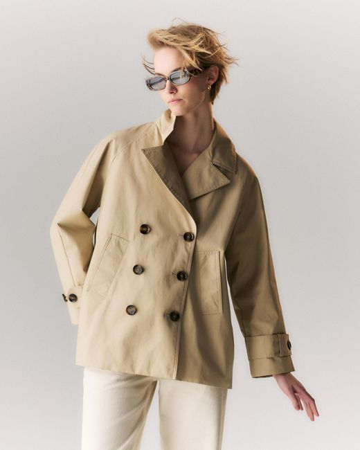 Barbour Maisy Showerproof Jacket in Natural | Lyst