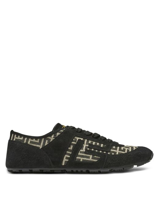 Balmain Racer 45 Monogram Sneakers in Black for Men | Lyst