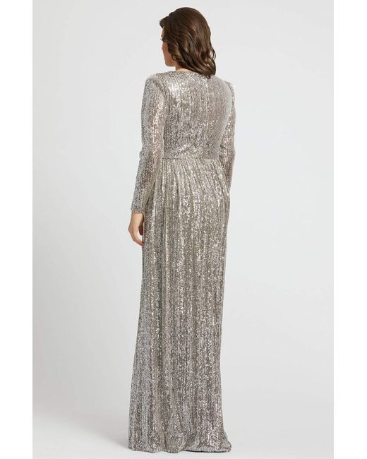 Buy Mac Duggal Sequin Long Sleeve Gown Cheap Online