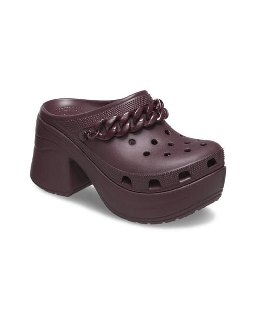Crocs™ Siren Chain Clog; Dark Cherry in Brown | Lyst
