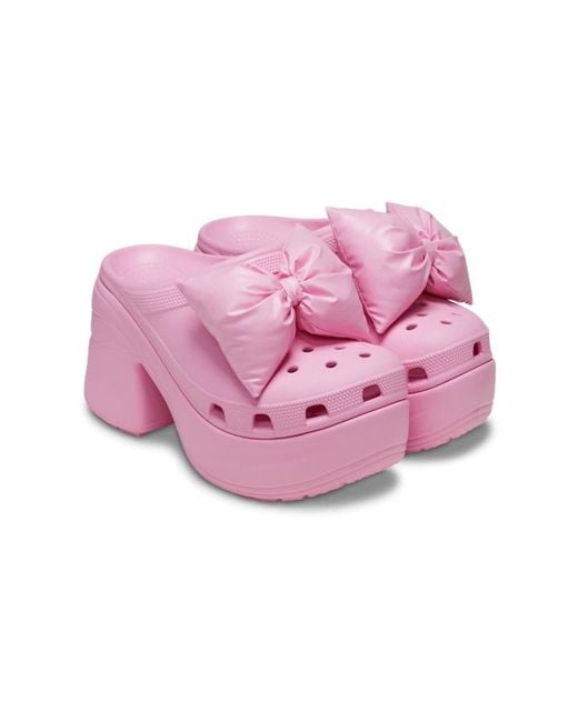 Crocs™ Siren Bow Clog in Pink | Lyst Crocs™ Siren Bow Clog in Pink | Lyst