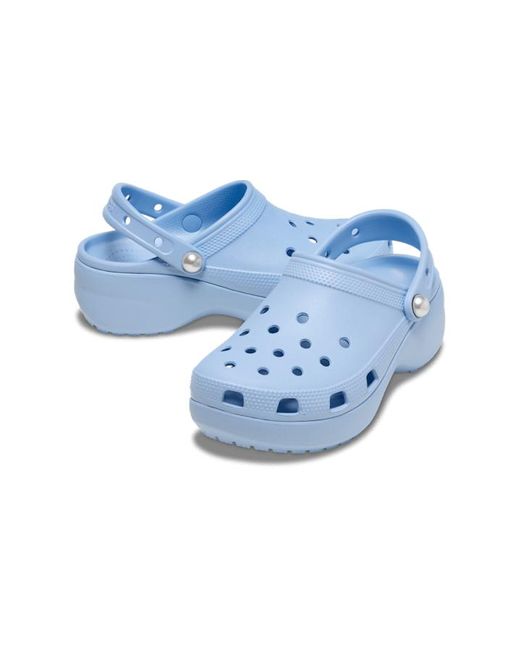 Crocs™ Classic Platform Pearl Clog in Blue | Lyst