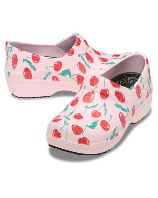 Crocs™ Neria Pro Ii Literide Graphic Work Clog in Black | Lyst