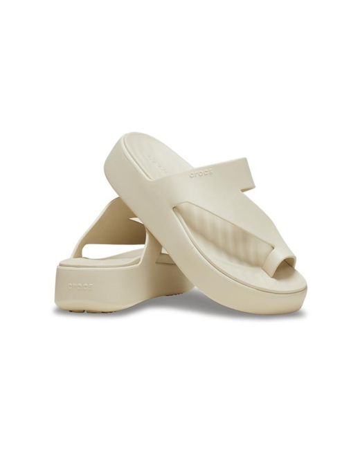 Crocs™ Getaway Platform Toe Loop in Black | Lyst