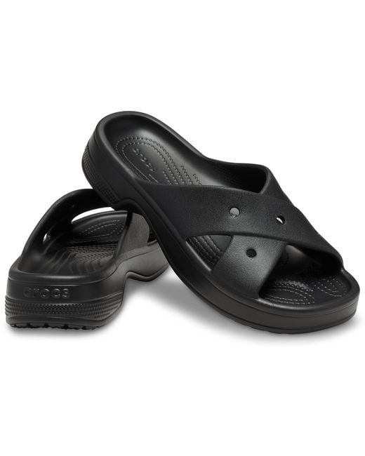 Crocs™ Classic Cross Strap in Black | Lyst