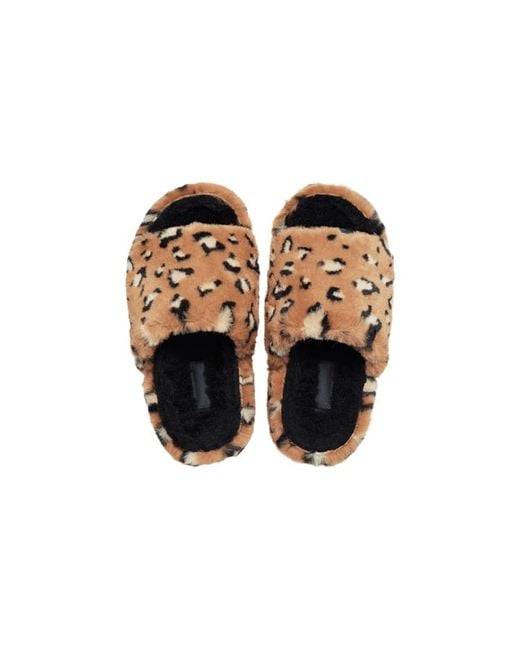 Crocs™ Classic Leopard Fur Slide; Leopard in Black | Lyst