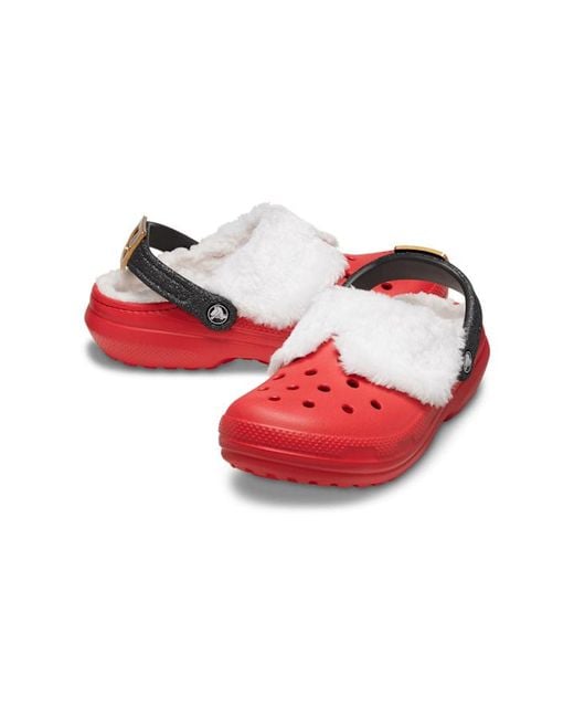 Crocs™ Classic Lined Santa Clog; Varsity / Multi in Red | Lyst