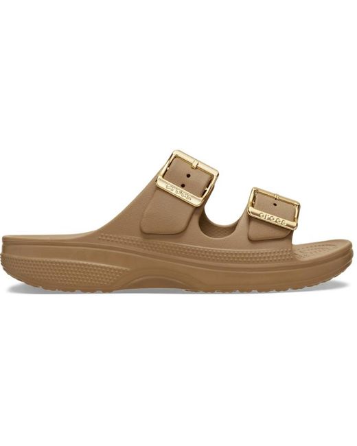 Crocs™ Metallic Buckle Saturday Sandal in Black | Lyst