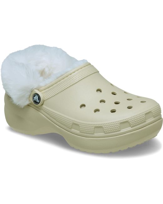Crocs™ Classic Platform Fuzz Lined in Black | Lyst UK