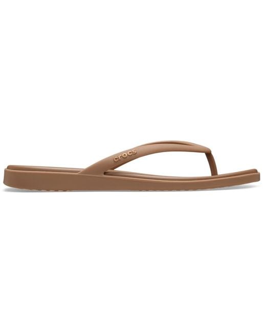 Crocs™ Miami Flip; Milk Chocolate in Black | Lyst