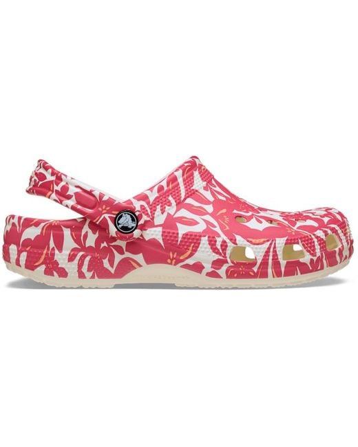Crocs™ Classic Island Flower Clog in Red | Lyst