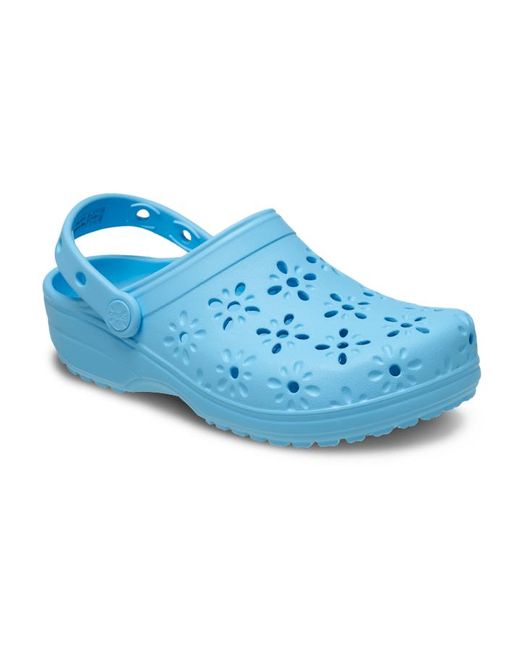 Crocs™ Classic Floral Cut-Out Clog; Tinted Glass in Blue | Lyst