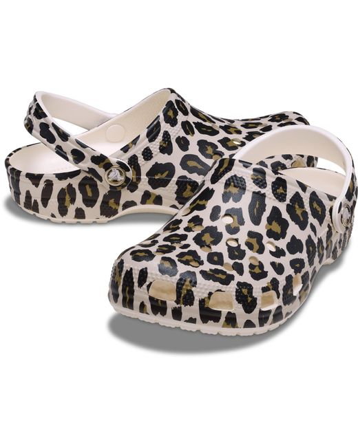 Crocs™ Classic Leopard Clog; Chalk in Black | Lyst