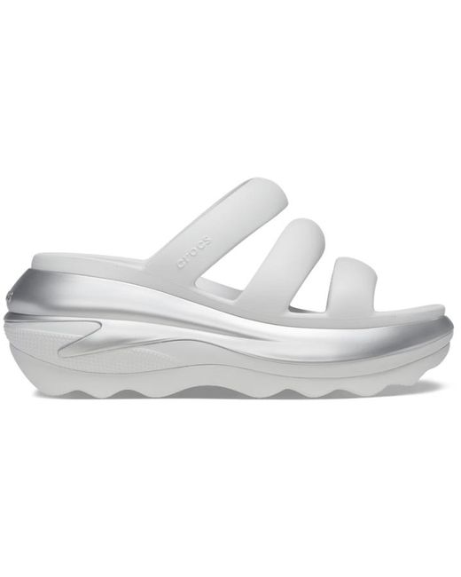 Crocs™ Mega Crush Metallic Triple Strap in Black | Lyst