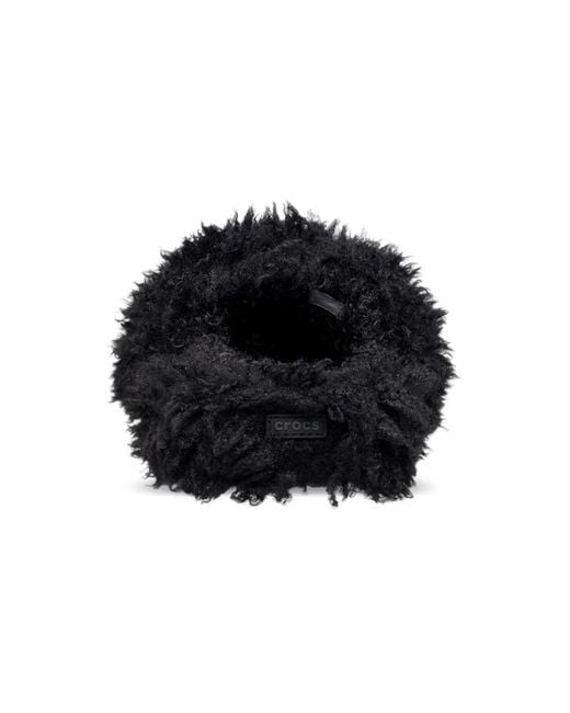 Crocs™ Classic Shaggy Fur Slide in Black | Lyst