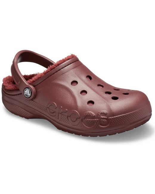 Crocs™ Burgundy / Burgundy Baya Lined Clog in Burgundy/Burgundy (Purple ...