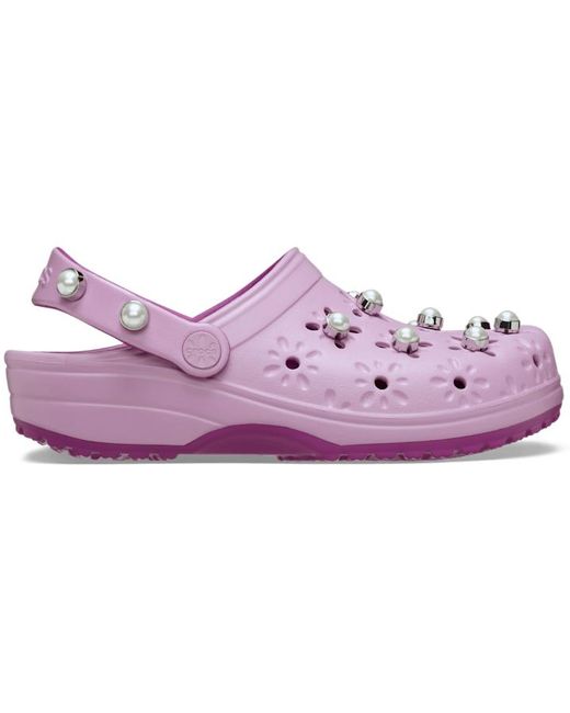 Crocs™ Classic Floral Cut Out Elevated Clog; Hydrangea in Purple | Lyst
