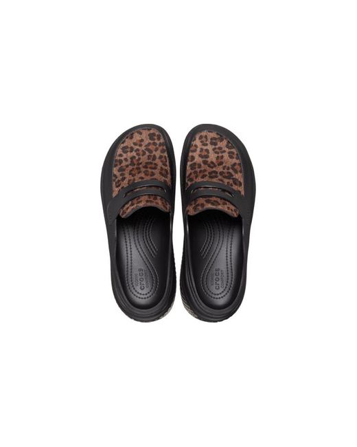Crocs™ Stomp Leopard Loafer in Black | Lyst