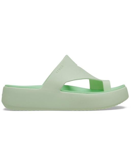 Crocs™ Getaway Platform Toe Loop in Green | Lyst