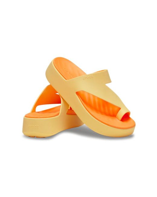 Crocs™ Getaway Platform Toe Loop in Black | Lyst