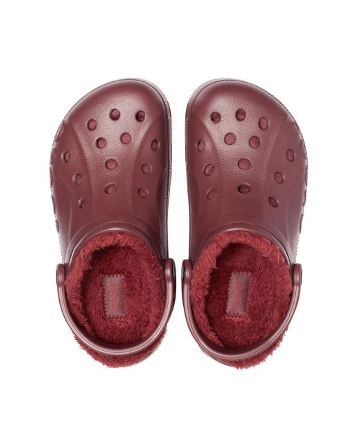 Crocs™ Burgundy / Burgundy Baya Lined Clog in Burgundy/Burgundy (Purple ...