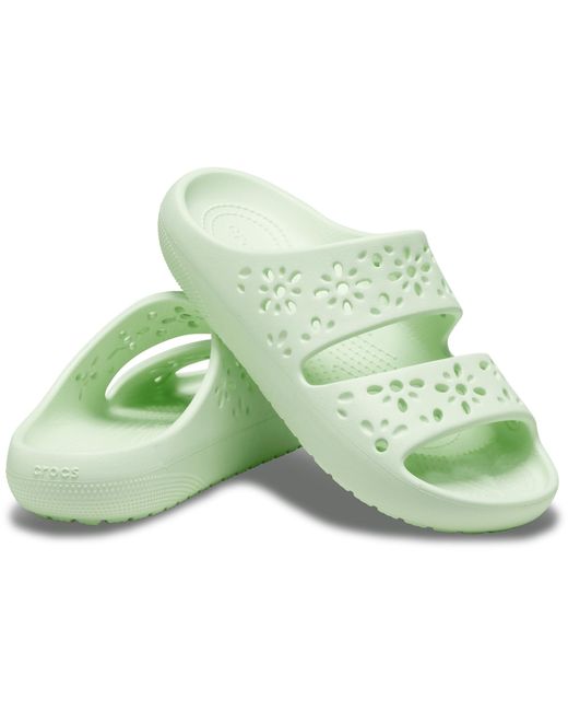 Crocs™ Classic Floral Cutout Sandal in Green | Lyst