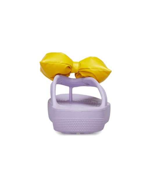 Crocs™ Classic Platform Bow Flip in Purple | Lyst