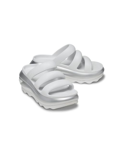 Crocs™ Mega Crush Metallic Triple Strap in Black | Lyst