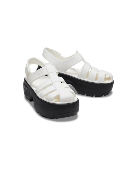 Crocs™ Stomp Fisherman Sandal in Black | Lyst