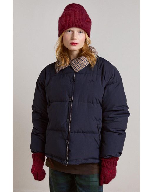 Damson Madder Dm Logo Beanie in Blue | Lyst UK